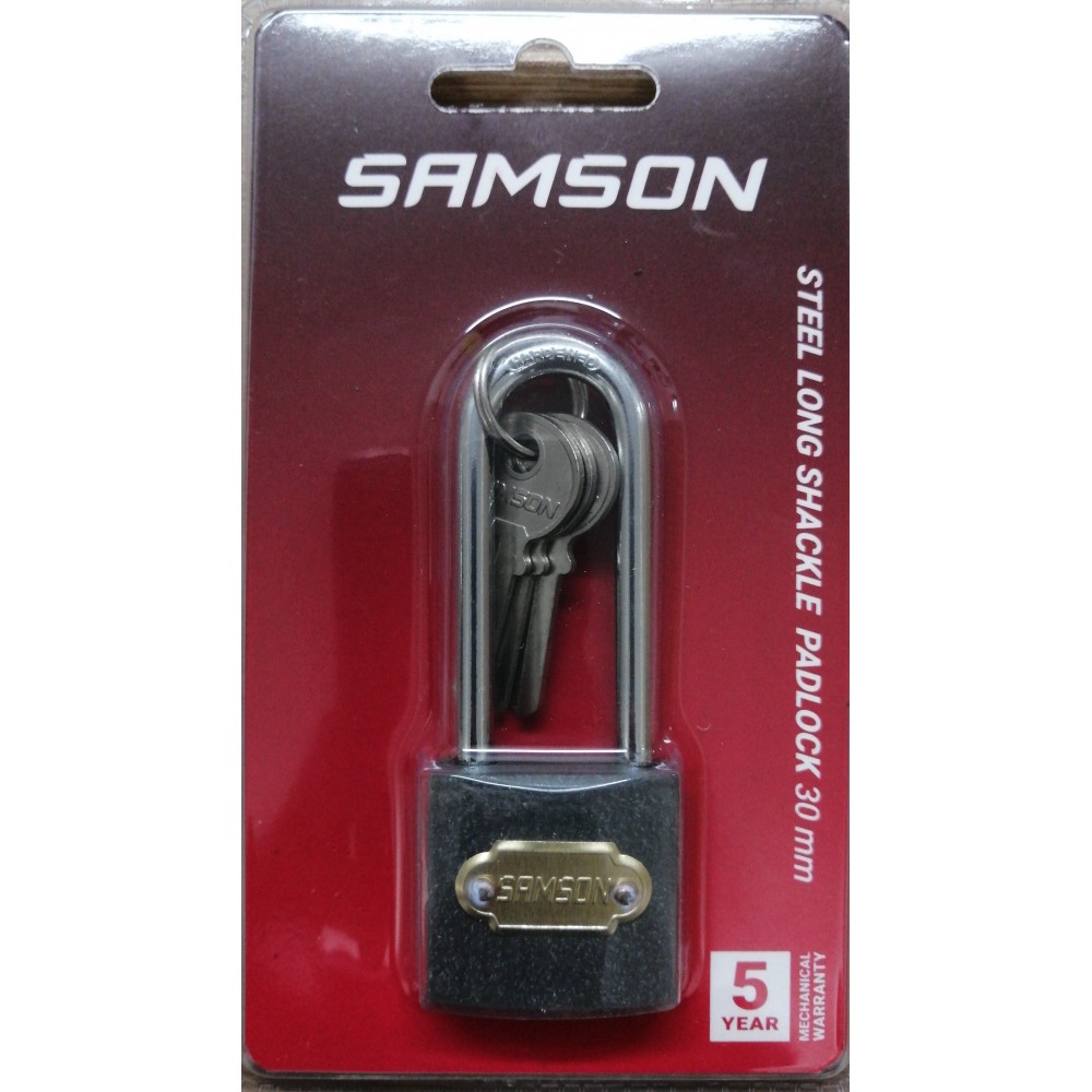 Samson Padlock Steel Long Shack 30mm, SAMSON - Cashbuild