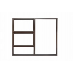 Window Frame Aluminium 28-ptt1815 Bronze Left Hand, KHANYA - Cashbuild