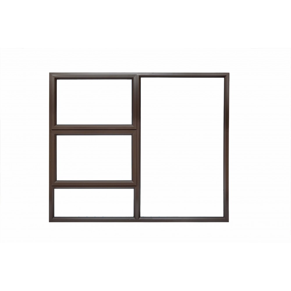 Window Frame Aluminium 28-ptt1815 Bronze Left Hand, KHANYA - Cashbuild