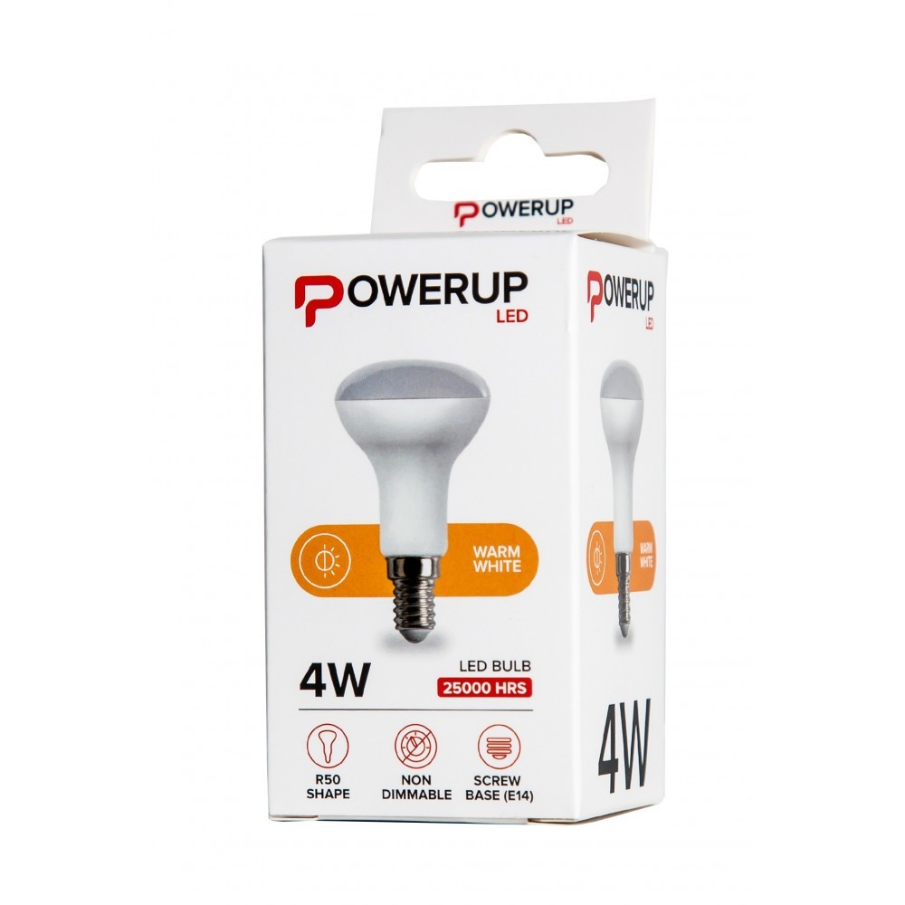 Powerup Led R50 4W E14 Ww, - Cashbuild