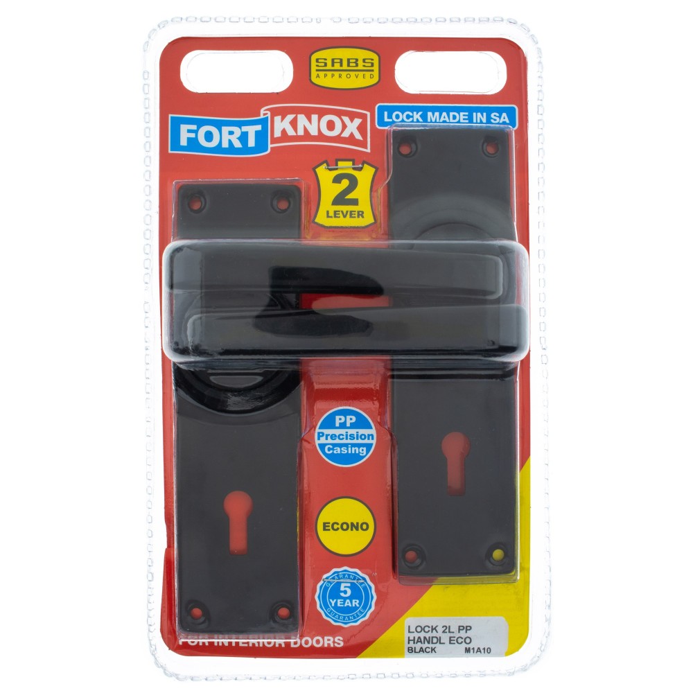 Fort Knox 2 Lever Lock Polyprop Eco Black Handle, FORT KNOX - Cashbuild