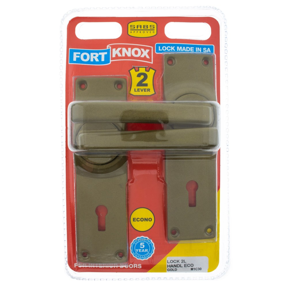 Fort Knox 2 Lever Lock Eco Gold Handle, FORT KNOX - Cashbuild