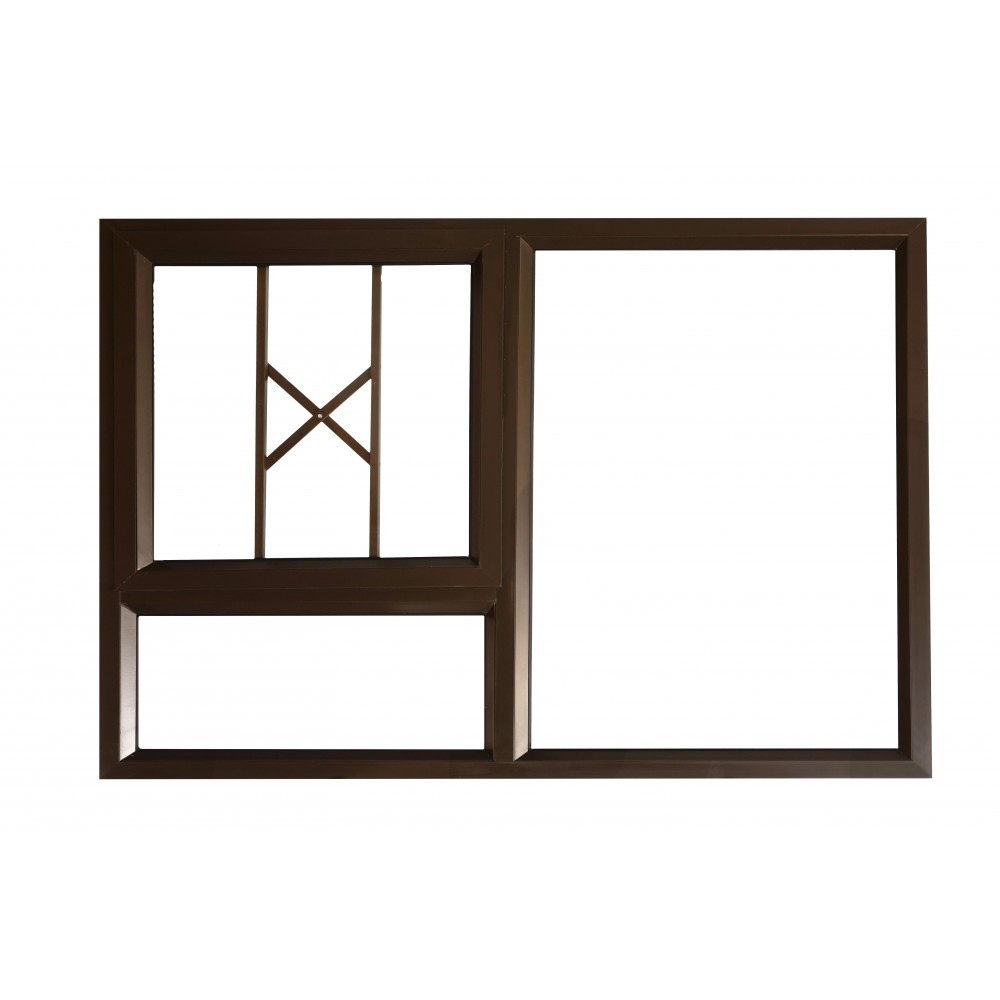 Window Frame Aluminium 28-Pt129 Bronze And Burglar Bar Clear Left Hand ...