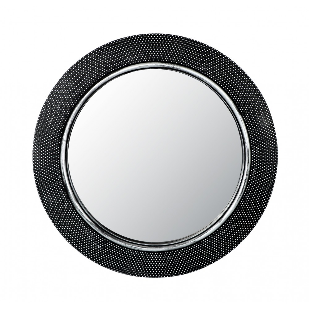 Home Quip Damascus Antique Silver Round Mirror - 50 X 50cm, Homequip ...