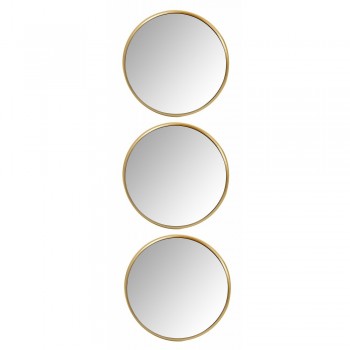 Home Quip Golden Trio Round Mirror 3Pc Set Gold 20cm X 20cm, Homequip ...