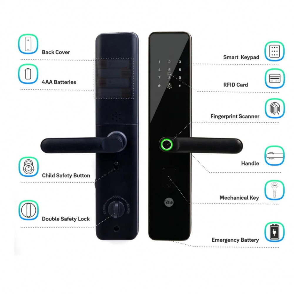 Yale Biometric Digital Door Lock, YALE - Cashbuild