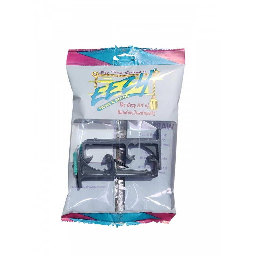 Charcoal Curtain Track Double Bracket Quantity:2, - Cashbuild