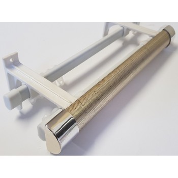 Double Curtain Track 1.5M German/Silver, - Cashbuild