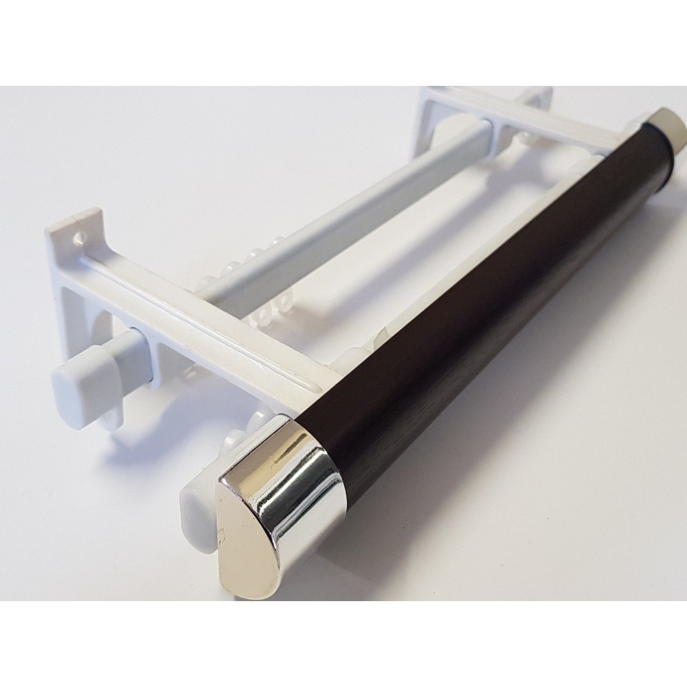 Double Curtain Track 3.0M Mahogany, - Cashbuild