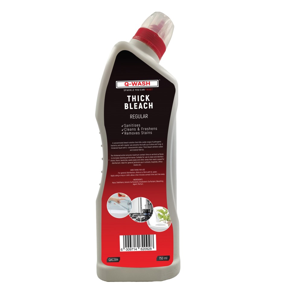 Q-Wash Thick Bleach Regular 750ml, Q-Wash - Cashbuild