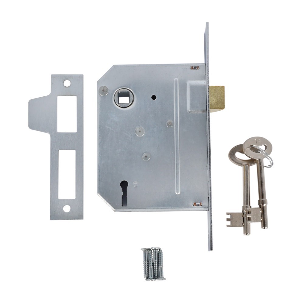 3 Lever Red Econo Mortice Lock Insert Chrome Plated, TROJAN - Cashbuild